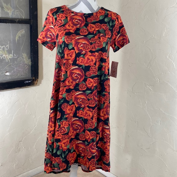 LuLaRoe | Dresses | Xs Lularoe Carly Highlow Dressblack Background With ...